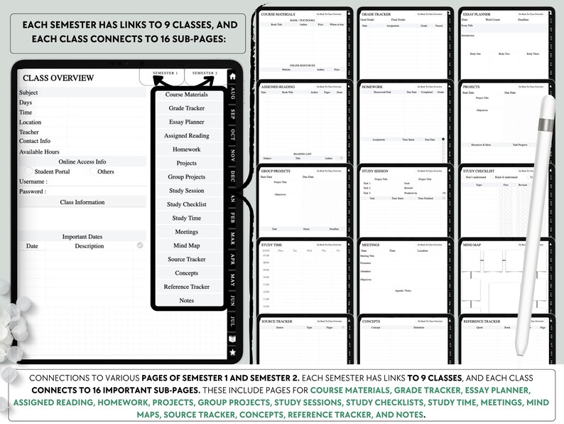 Digital Teacher Planner 2024-2025 | Academic Planner | Lesson Plan ...
