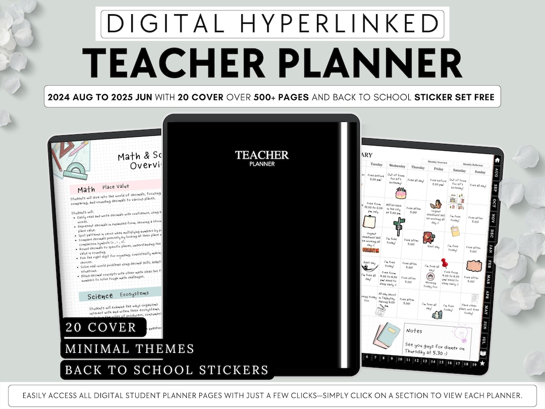 Digital Teacher Planner 2024-2025 | Academic Planner | Lesson Plan ...