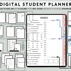 2024 2025 Student Digital Planner | Goodnotes Planner | Student Planner ...