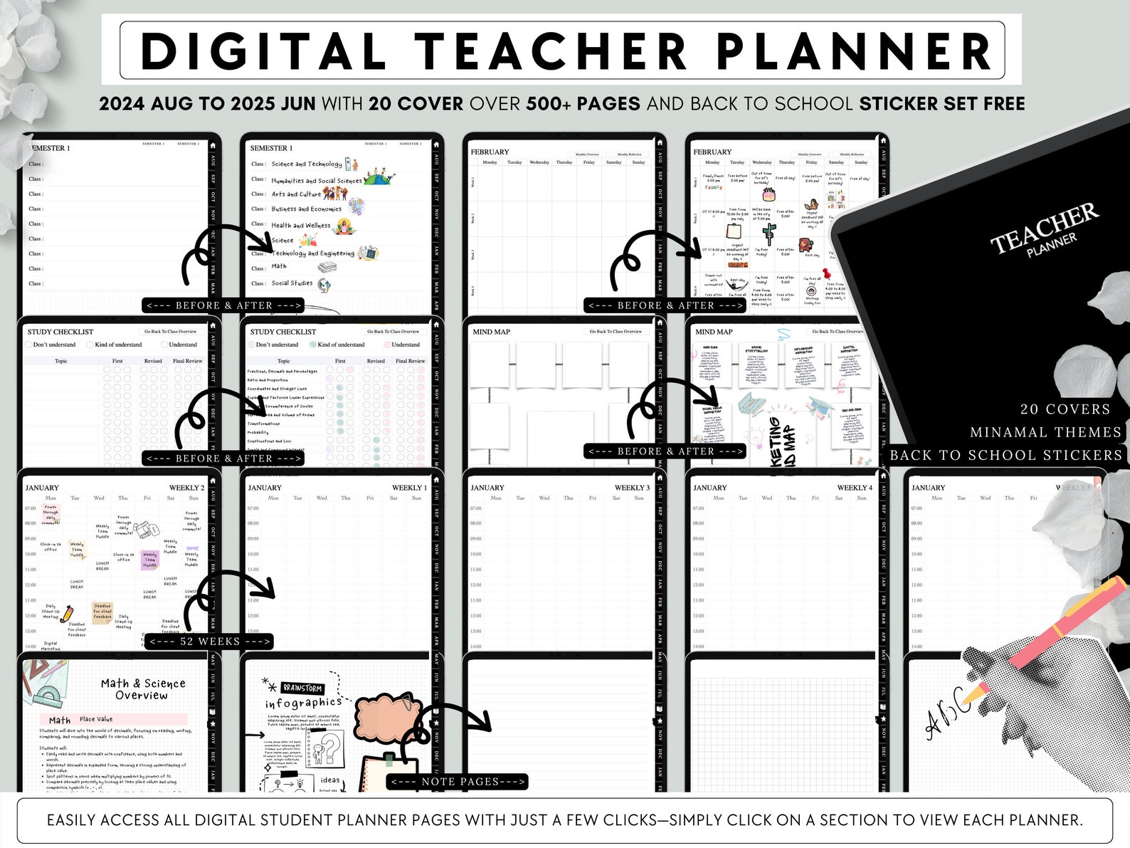 Digital Teacher Planner 2024-2025 | Academic Planner | Lesson Plan ...