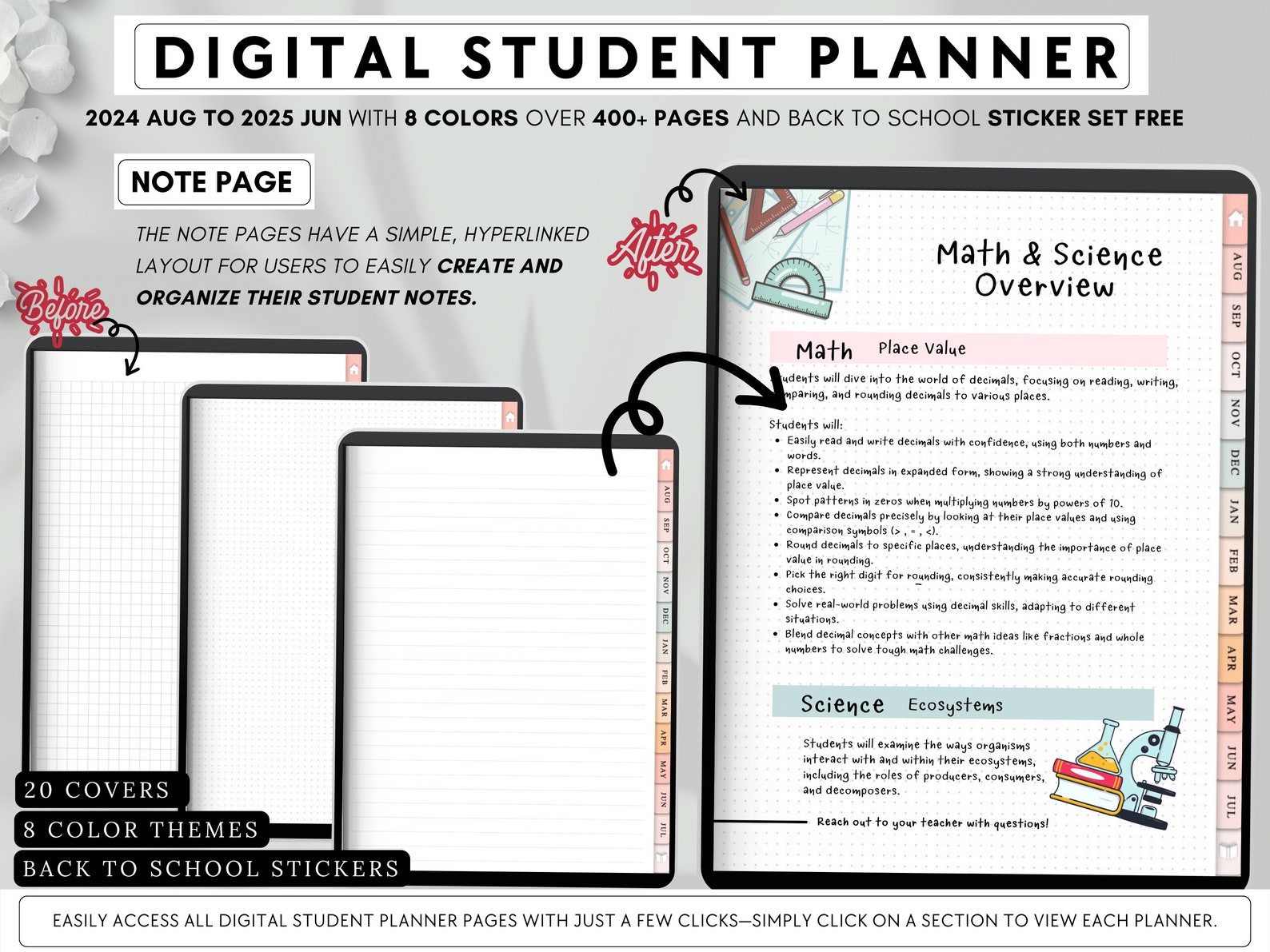 2024 2025 Student Digital Planner | Goodnotes Planner | Student Planner ...