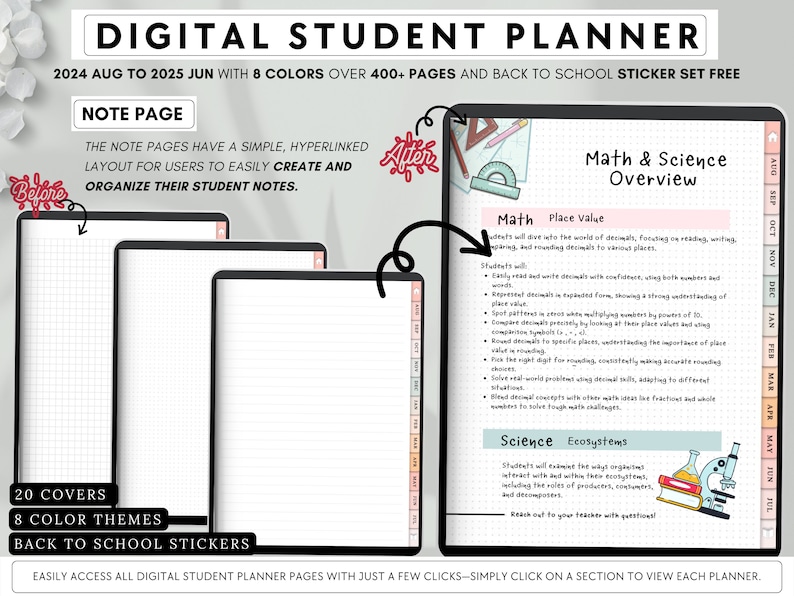 2024 2025 Student Digital Planner | Goodnotes Planner | Student Planner ...