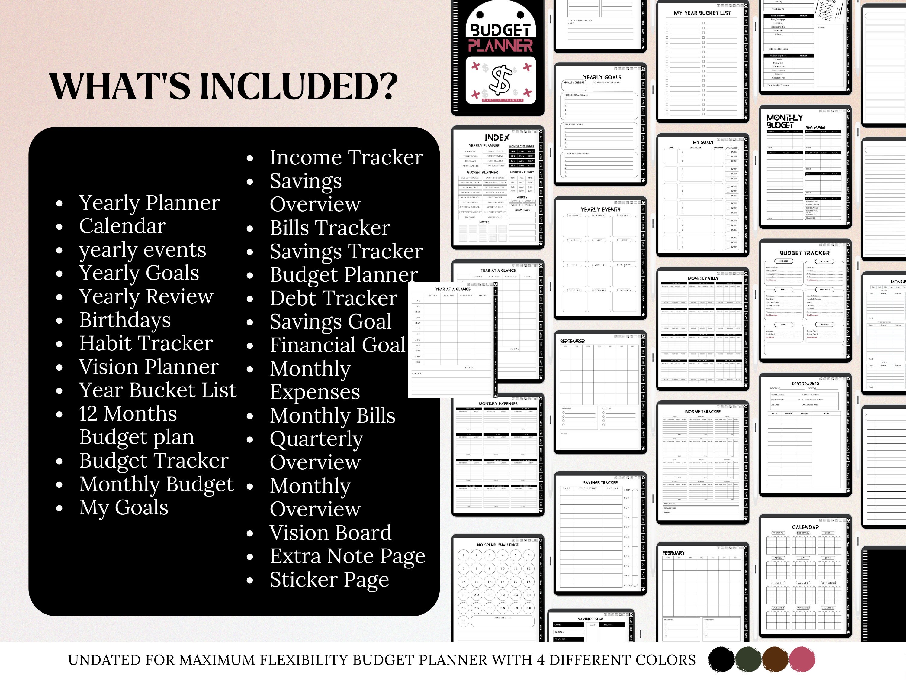 Digital Budget Planner | Digital Finance Planner | Monthly Budget ...