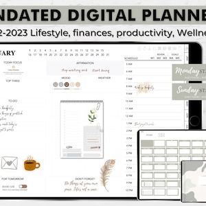Digital Planner UNDATED Adhd, Daily, Weekly, Monthly Plan Agenda With ...