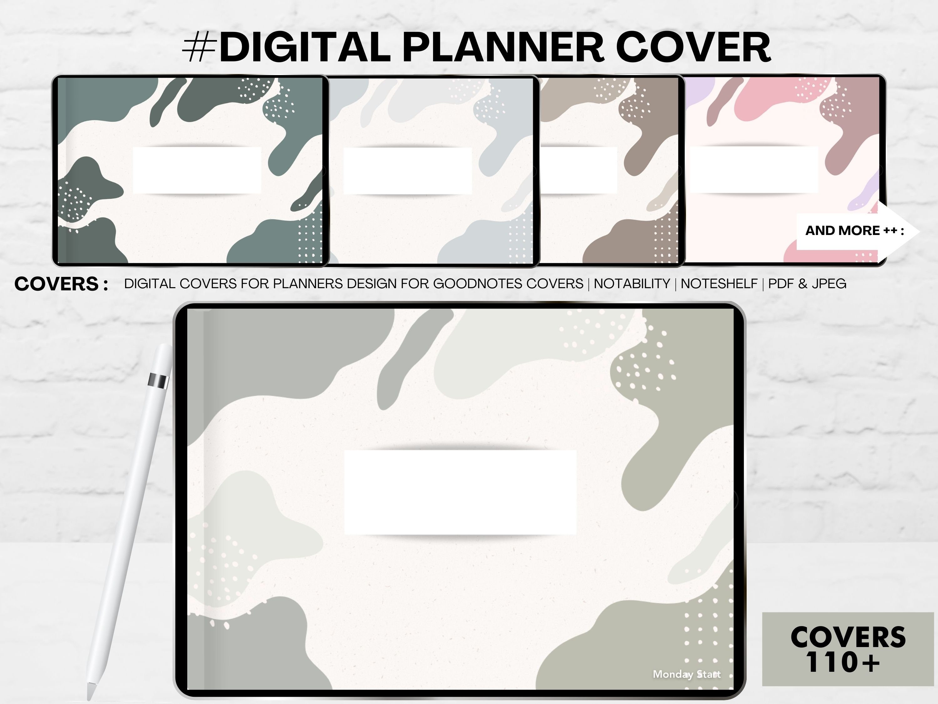 Digital Planner UNDATED ADHD, Daily, Weekly, Monthly Plan Agenda With ...