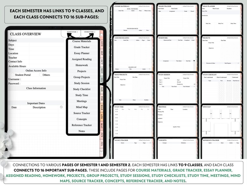 2024 2025 Student Digital Planner | Goodnotes Planner | Student Planner ...