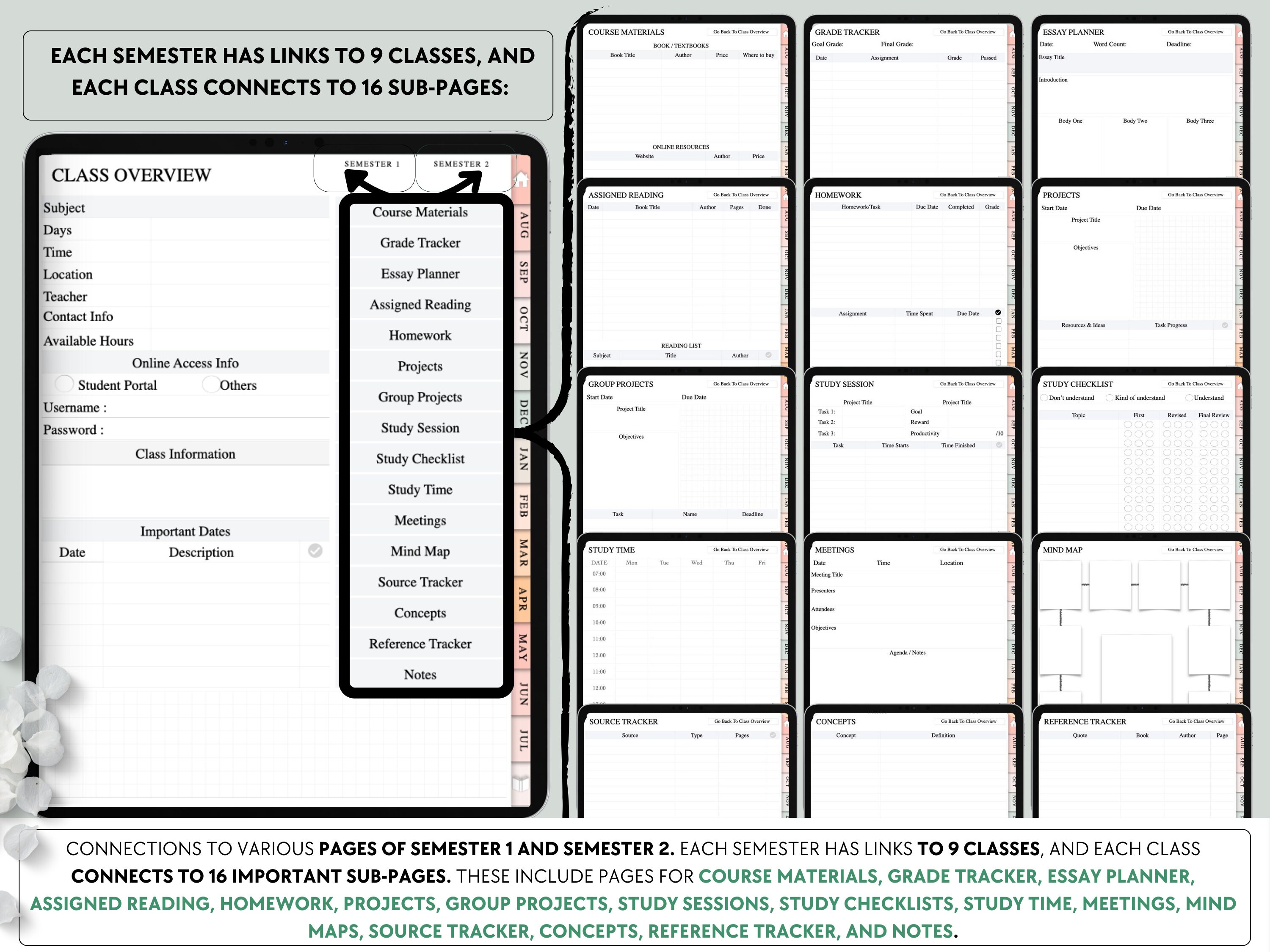 2024 2025 Student Digital Planner | Goodnotes Planner | Student Planner ...