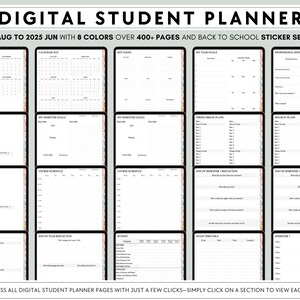 2024 2025 Student Digital Planner | Goodnotes Planner | Student Planner ...