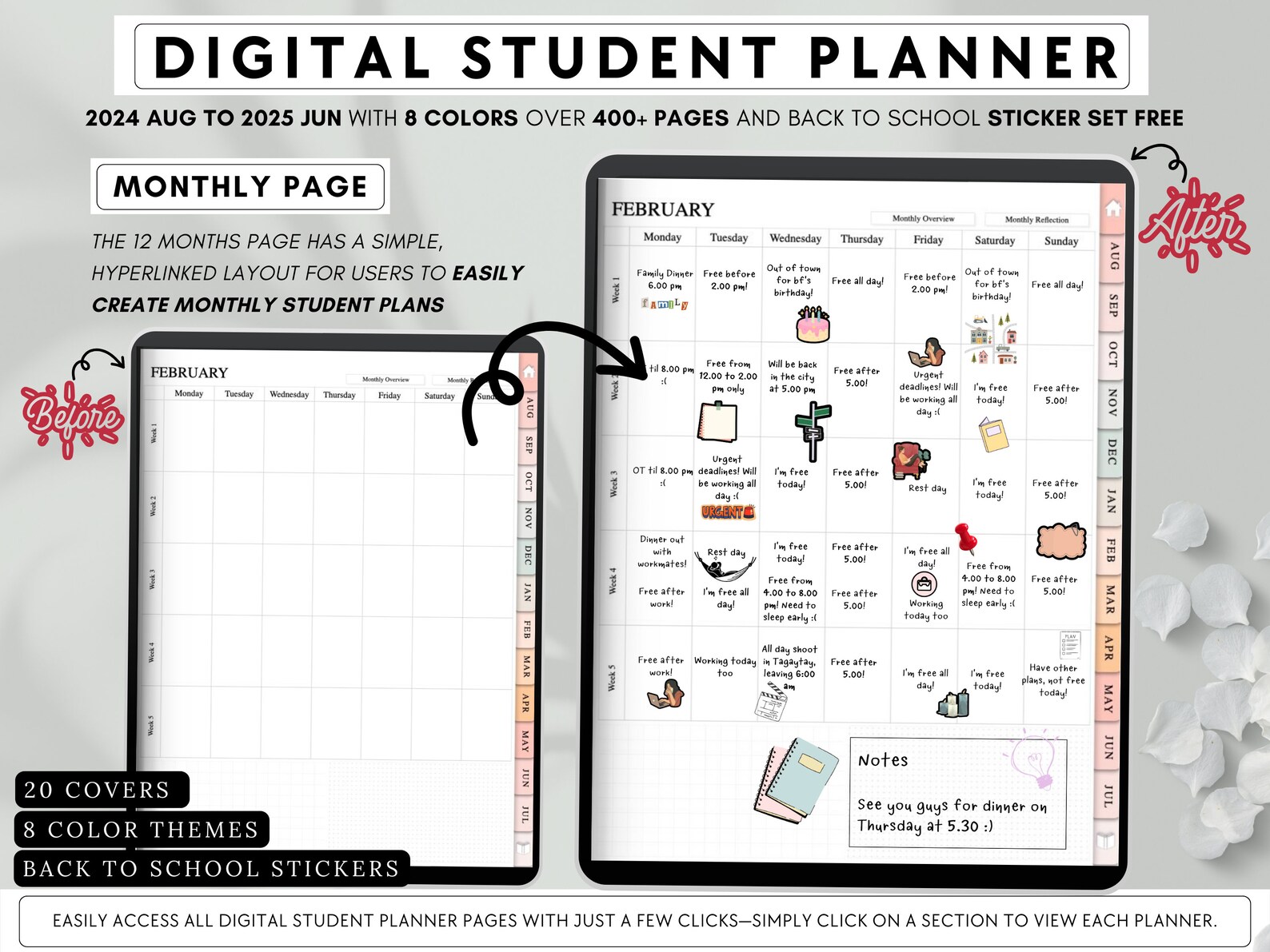 2024 2025 Student Digital Planner | Goodnotes Planner | Student Planner ...