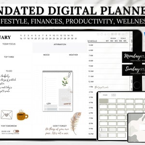 Digital Planner UNDATED ADHD, Daily, Weekly, Monthly Plan Agenda With ...