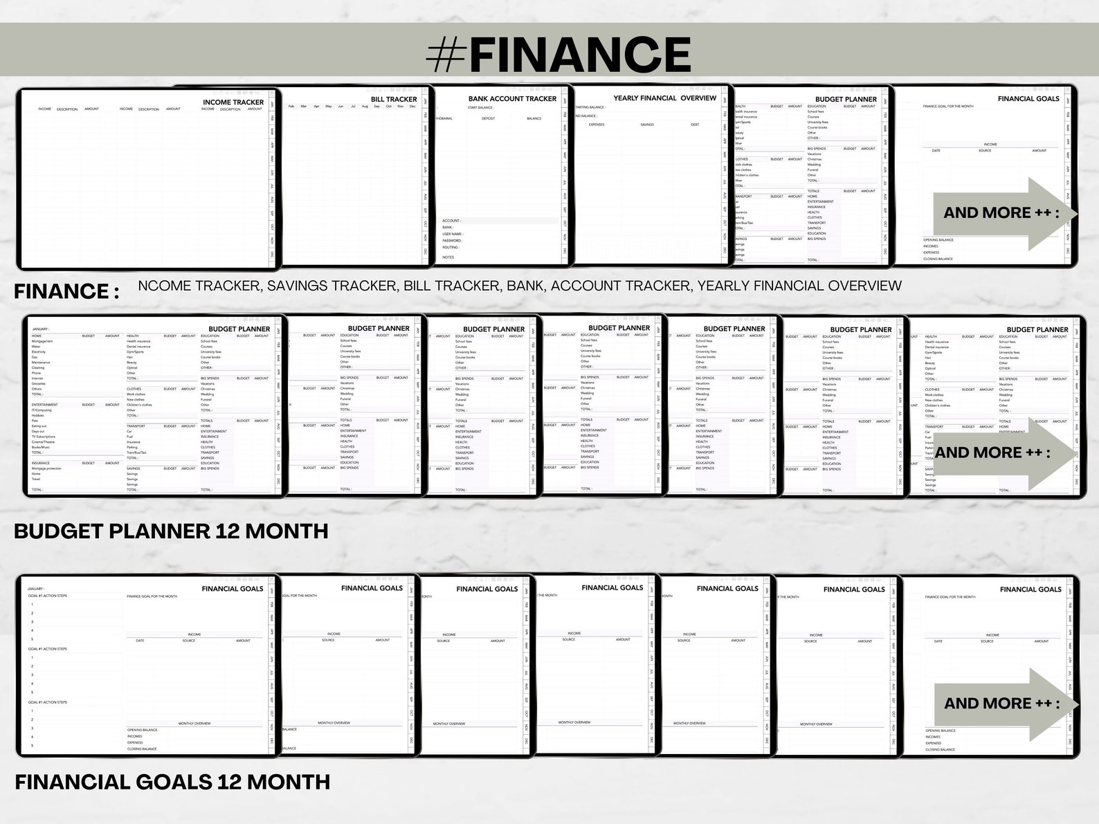 Digital Planner UNDATED ADHD, Daily, Weekly, Monthly Plan Agenda With ...