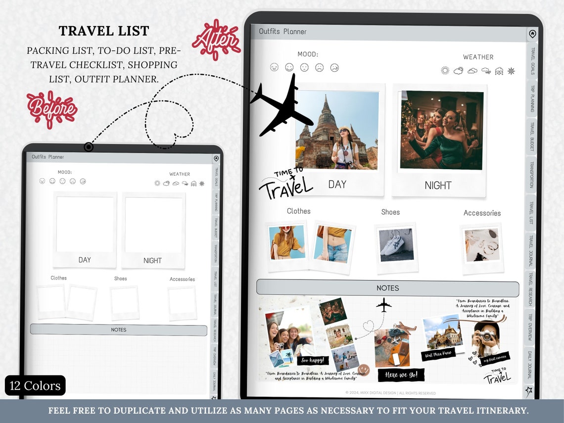 Digital Travel Journal | Goodnotes Travel Planner | Ultimate Travel ...