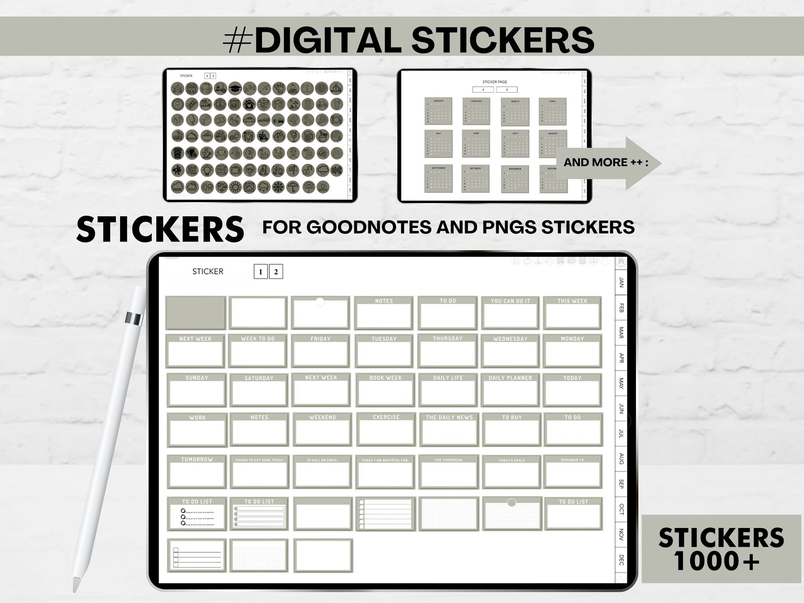 Digital Planner UNDATED ADHD, Daily, Weekly, Monthly Plan Agenda With ...
