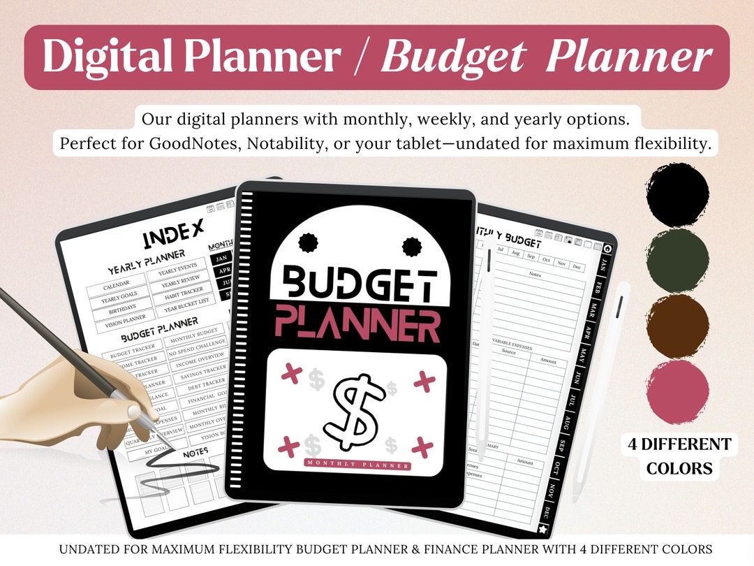 Digital Budget Planner | Goodnotes, Tablet Compatible (PDF) - Etsy