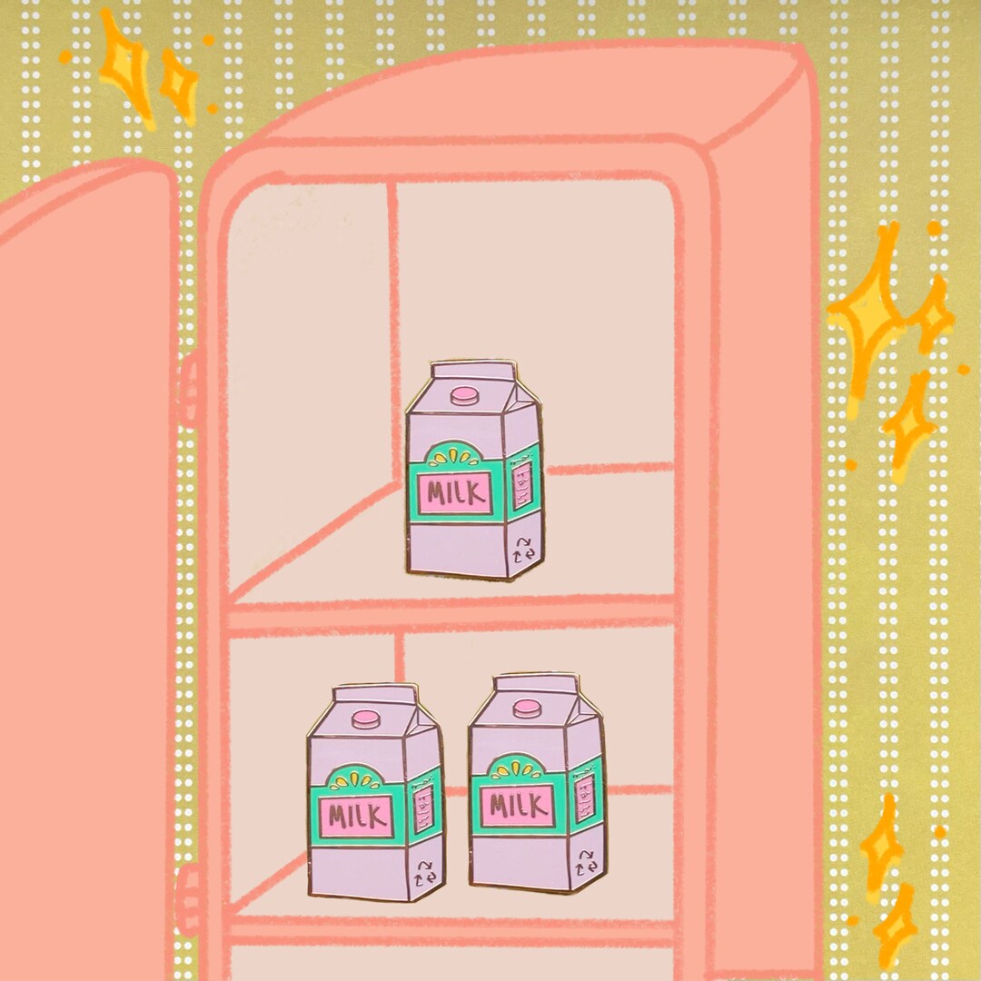 Vintage Milk Carton Enamel Pin Free T Included Etsy