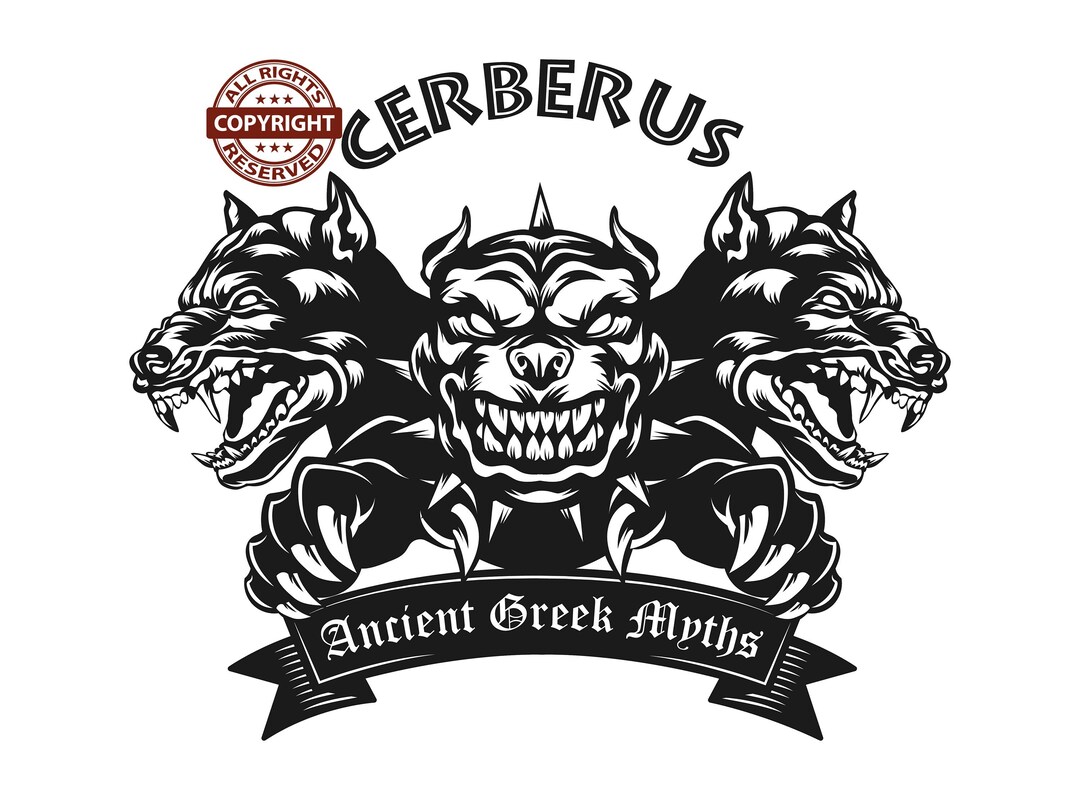 Cerberus Ancient Greek Myths Cut Files SVG PNG JPEG Files - Etsy