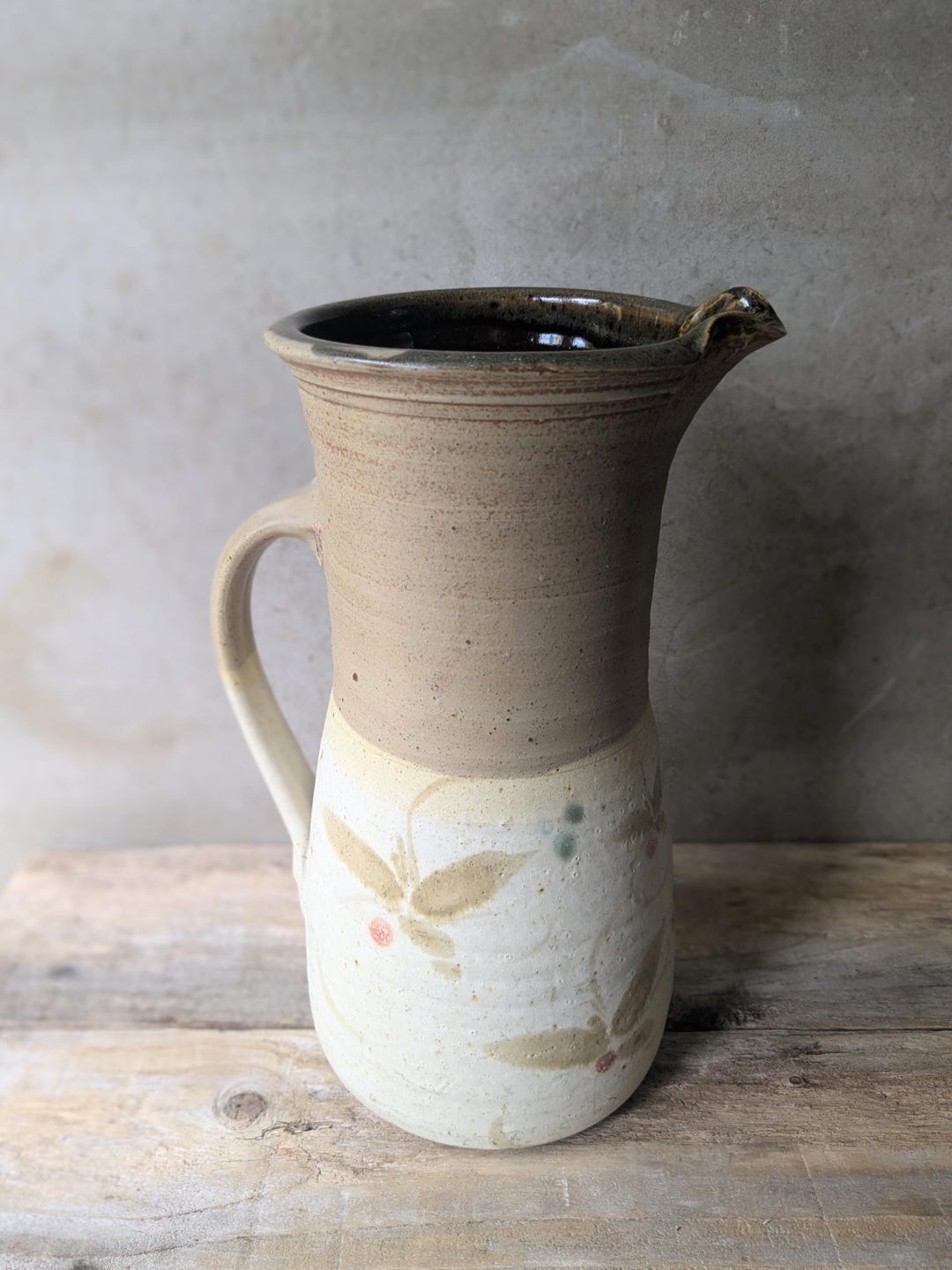 Very Large Vintage Studio Pottery Jug - Hand Thrown Ceramics ...