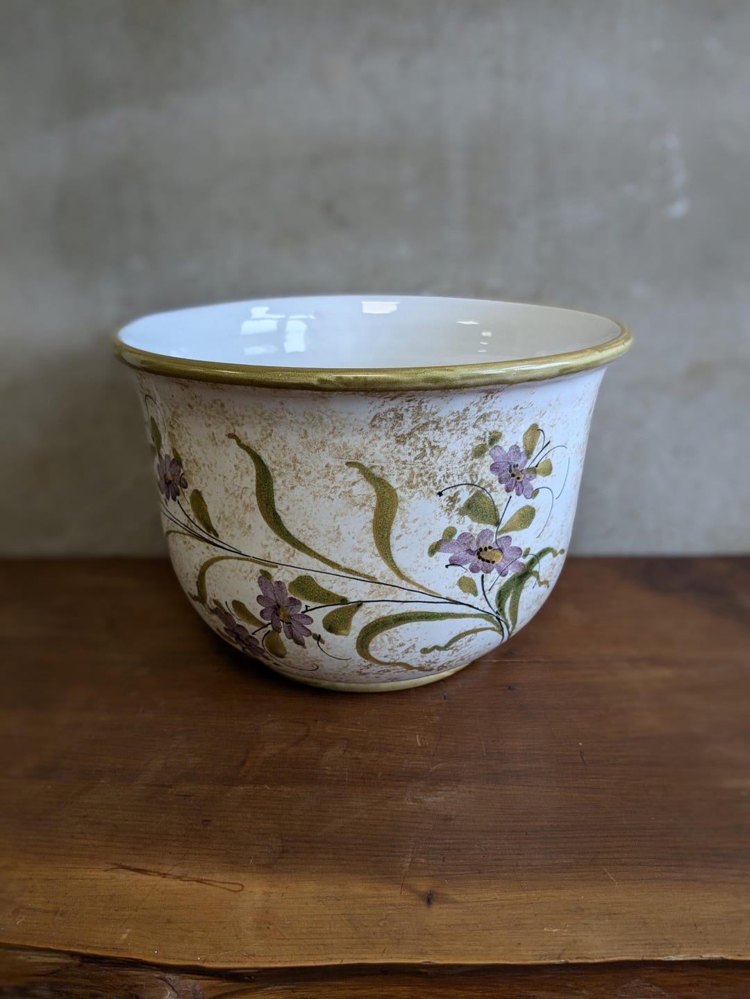 Vintage Deruta Plant Pot 1980s Large Cache Pot Cover Pot Planter Mid ...