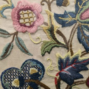 Vintage 1920s Crewel Hand Embroidered Arts and Crafts Tree of Life ...