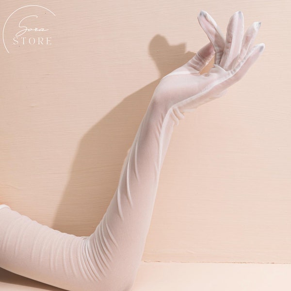 White Opera Gloves - Etsy