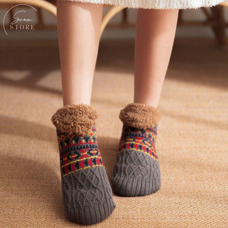 Winter Wool Socks,thick Warm Slipper Socks,foot Warmer Socks,women's ...