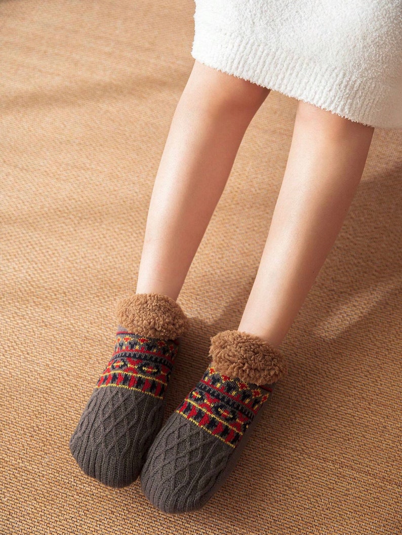 Winter Wool Socks,thick Warm Slipper Socks,foot Warmer Socks,women's ...