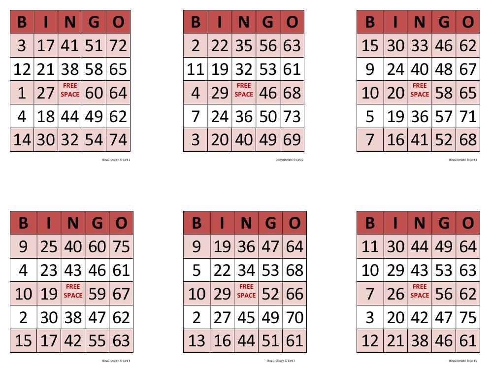 200 Bingo Cards Printable Game, Family Party Bingo for Kids & Adults ...