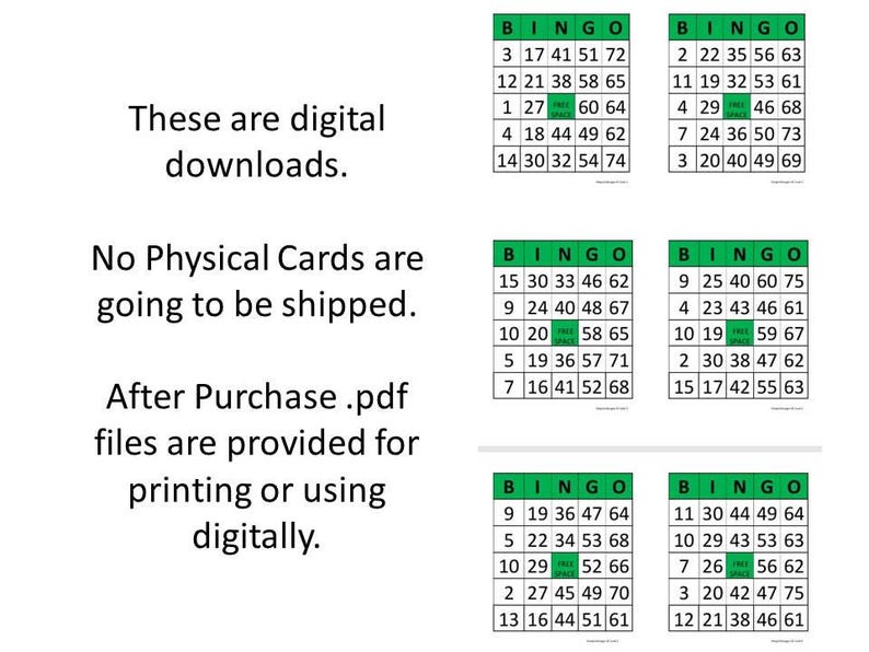 100 Green St. Patrick's Day Bingo Cards: Printable Party Game (PDF ...
