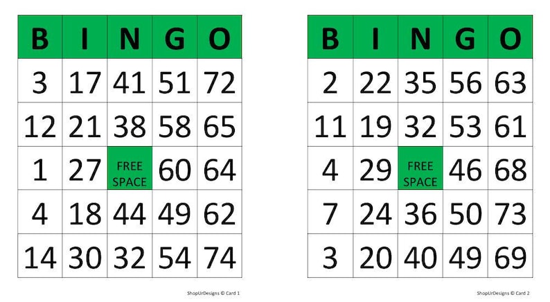 100 Green St. Patrick's Day Bingo Cards: Printable Party Game (PDF ...