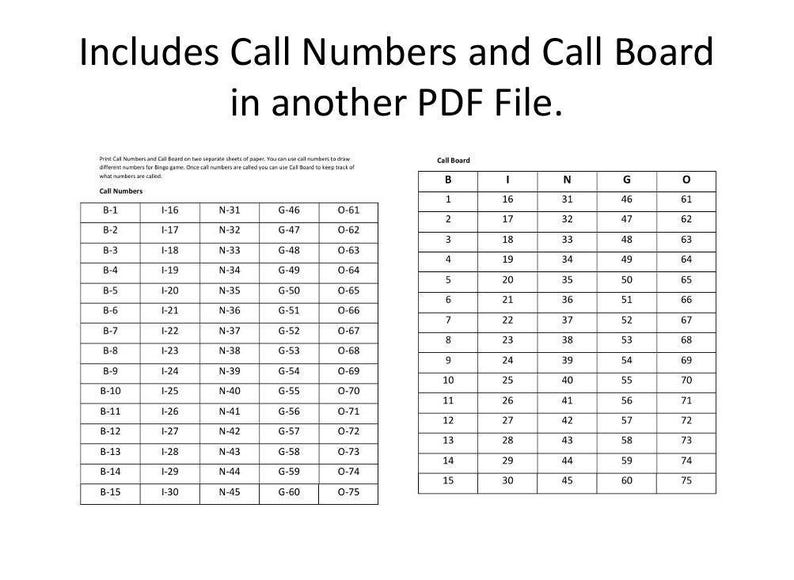 200 Unique Bingo Cards - Large Print Party Game (PDF Download), 1, 2, 4 ...