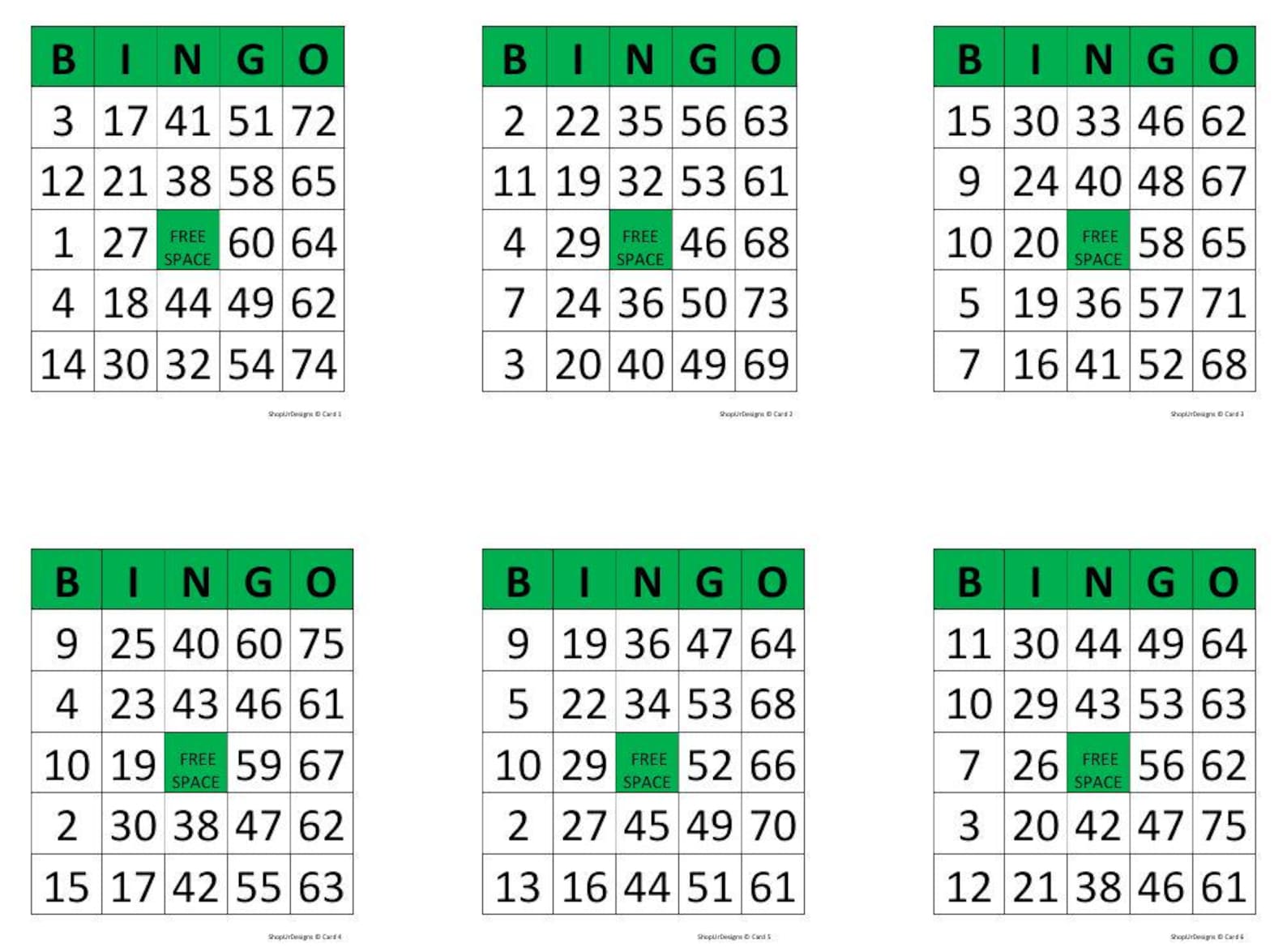100 Green St. Patrick's Day Bingo Cards: Printable Party Game (PDF ...