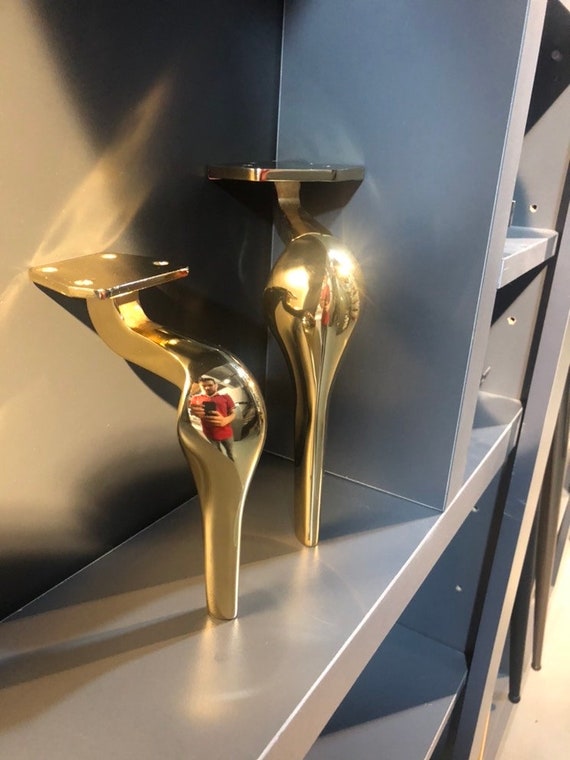 2 and 4pcs Metal Legs Gold 16 20cm 6 8 Inc Furniture Feet Sofa Couch Ikea Cabinet Modern Leg Nightstan Console Bench TV Unit Dresser DIY Etsy