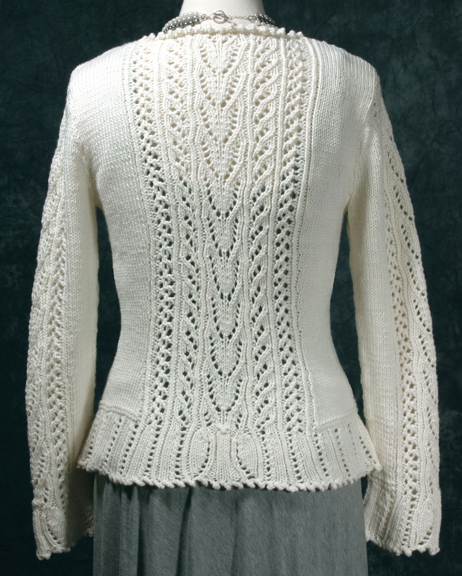 Lace Garment, Knitting Pattern, Knitted Sweater, Chart Instructions ...