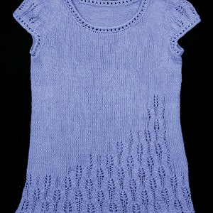 Womens Knit Top, Knitting Pattern, Lace Garment, Knitting Charts, Pdf ...