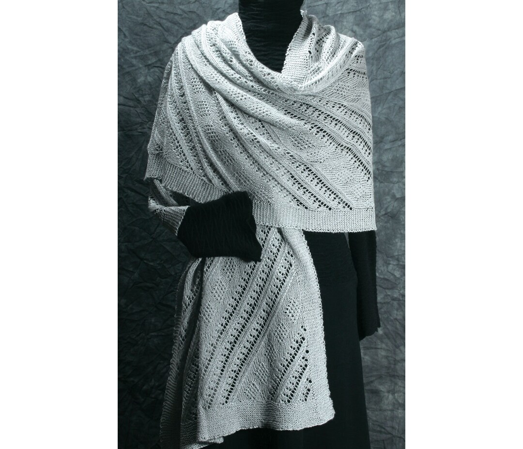 Lace Stole, Knitting Pattern, Chart Instructions, Knitted Shawl, Pdf ...