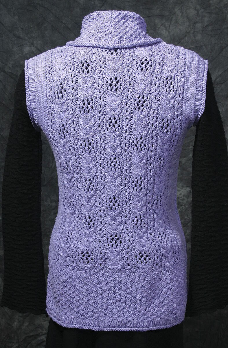 Knitted Vest, Knitting Pattern, Knit Garment, Charted Instructions ...