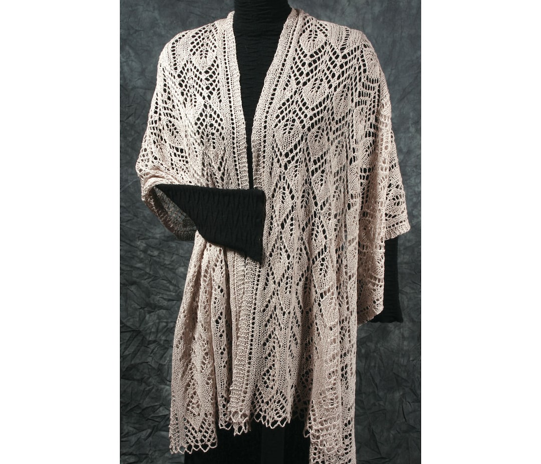 Lace Knitting, Knit Pattern, Charted Instructions, Stole Design ...