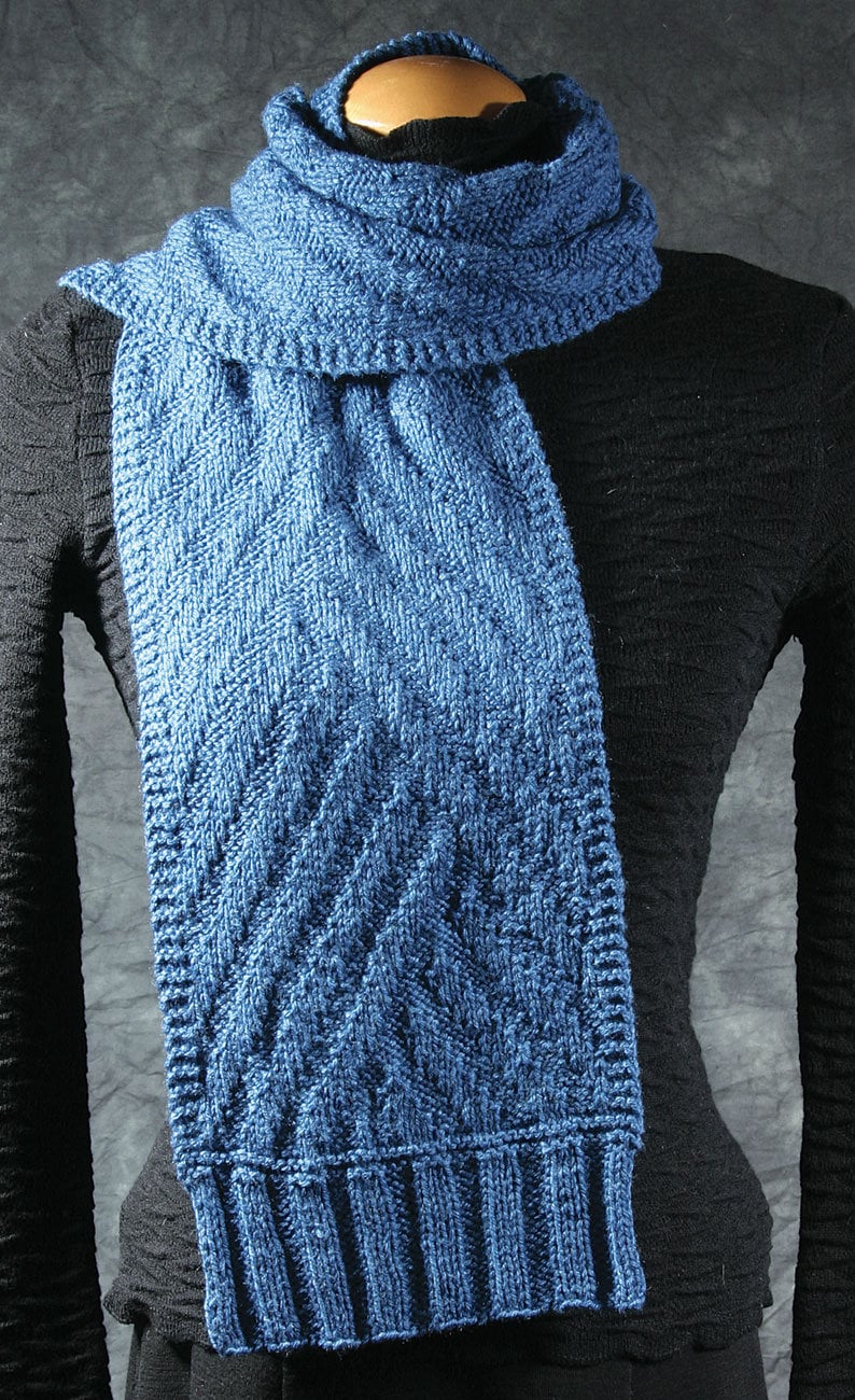 Scarf Knitting Pattern, Charted Instructions, Reversible Knit, Knitting ...