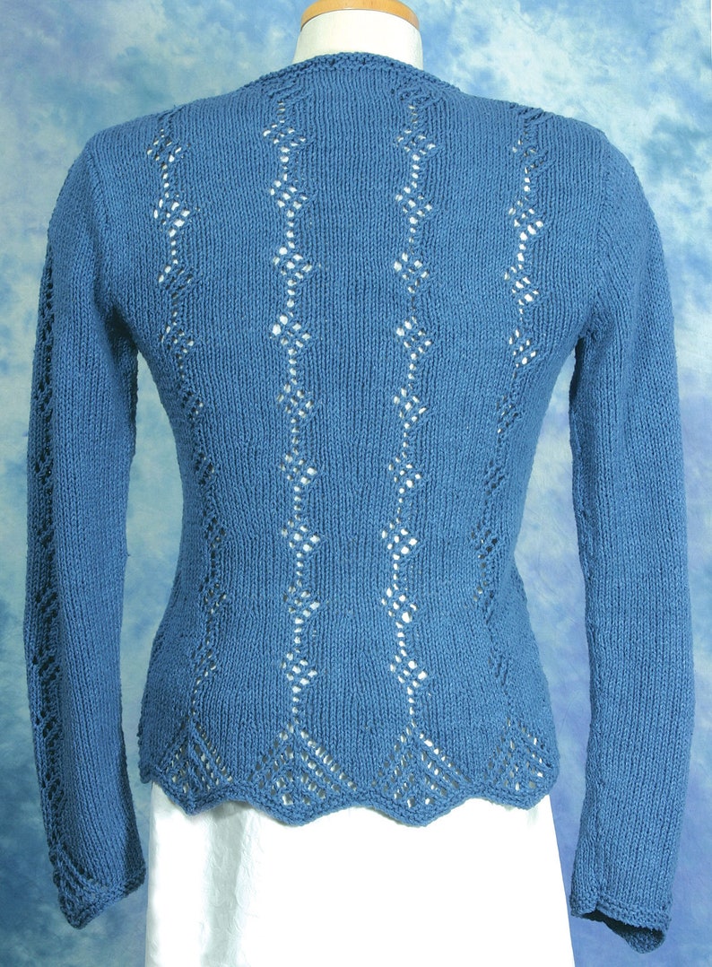 Lace Cardigan, Womens Knitting Pattern, Knitted Sweater, Charts ...