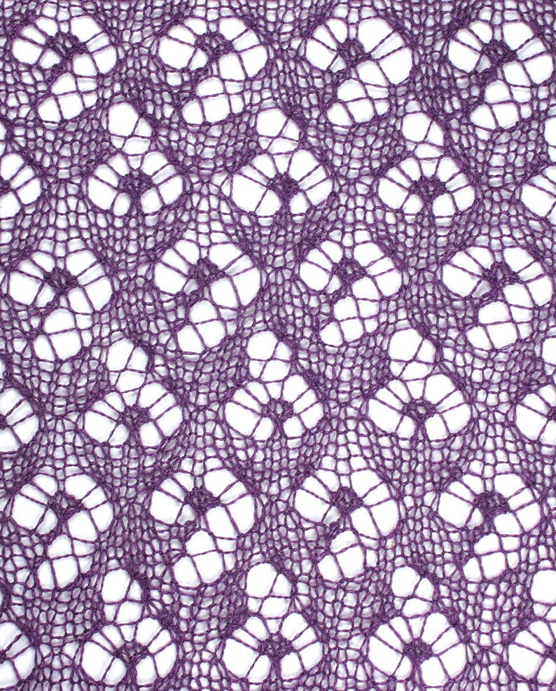 Knitting Pattern, Traditional Lace, Charts Instructions, Knitted Stole ...