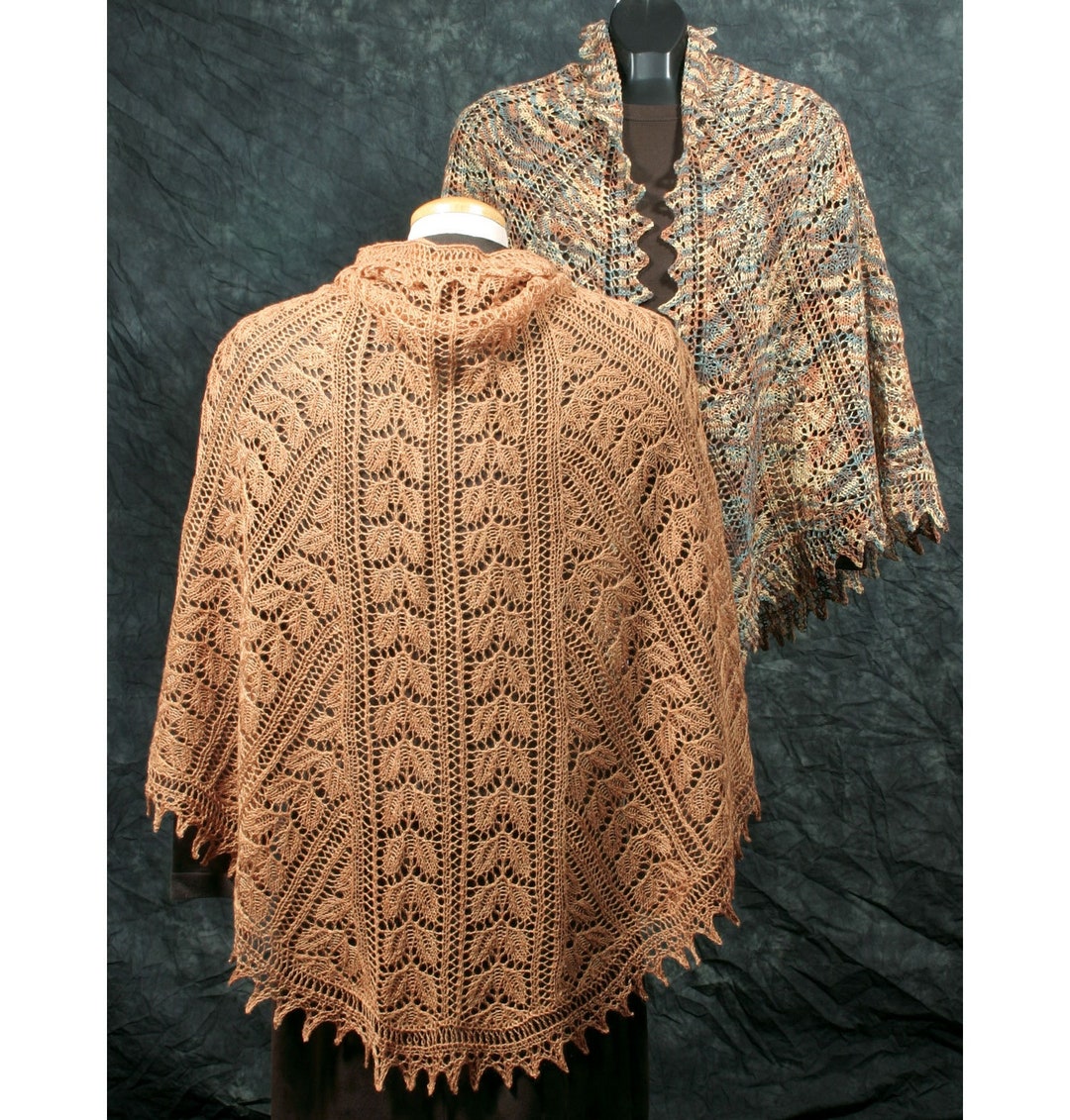 Knitted Shawl, Knitting Pattern, Traditional Lace, Charted Instructions ...