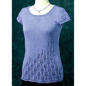 Womens Knit Top, Knitting Pattern, Lace Garment, Knitting Charts, Pdf ...
