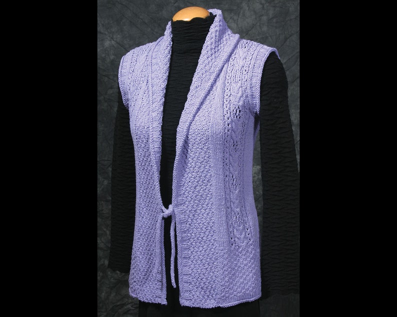 Knitted Vest, Knitting Pattern, Knit Garment, Charted Instructions ...