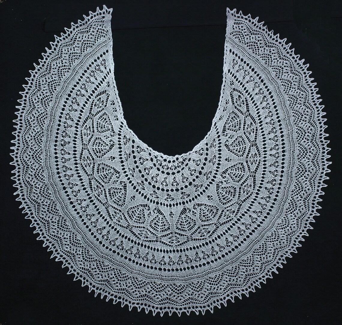 Knitting Pattern, Traditional Lace, Charts Instructions, Knitted Shawl ...