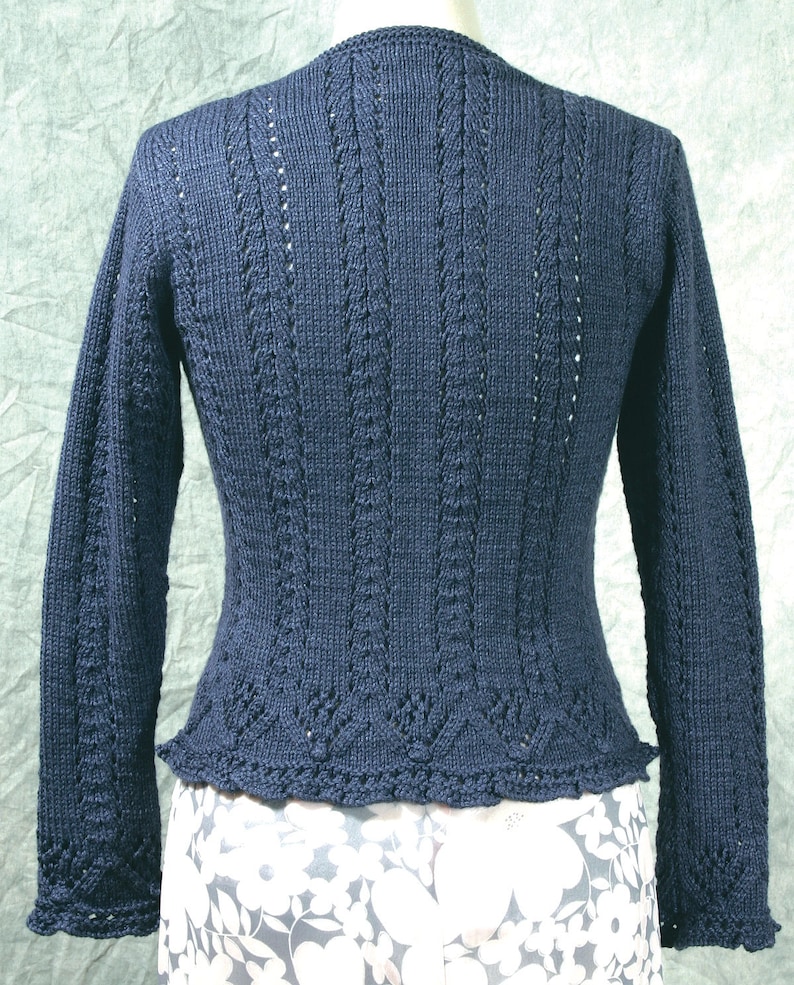 Lace Sweater, Knitting Pattern, Knitted Cardigan, Charts Instructions ...