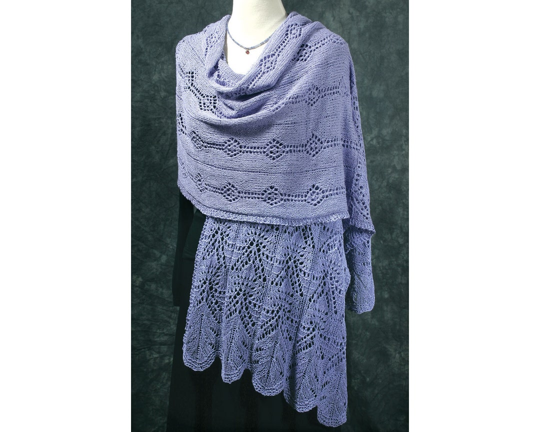 Lace Shawl, Knitting Pattern, Chart Instructions, Stole Design, Digital ...