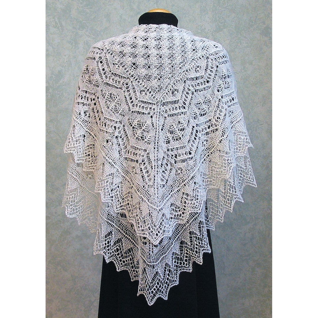 Lace Shawl, Knitting Pattern, Charted Instructions, Shetland Lace, Pdf ...