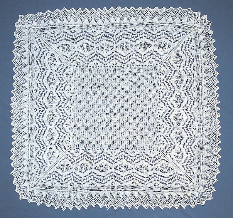 Lace Shawl, Knitting Pattern, Charted Instructions, Shetland Lace, Pdf ...