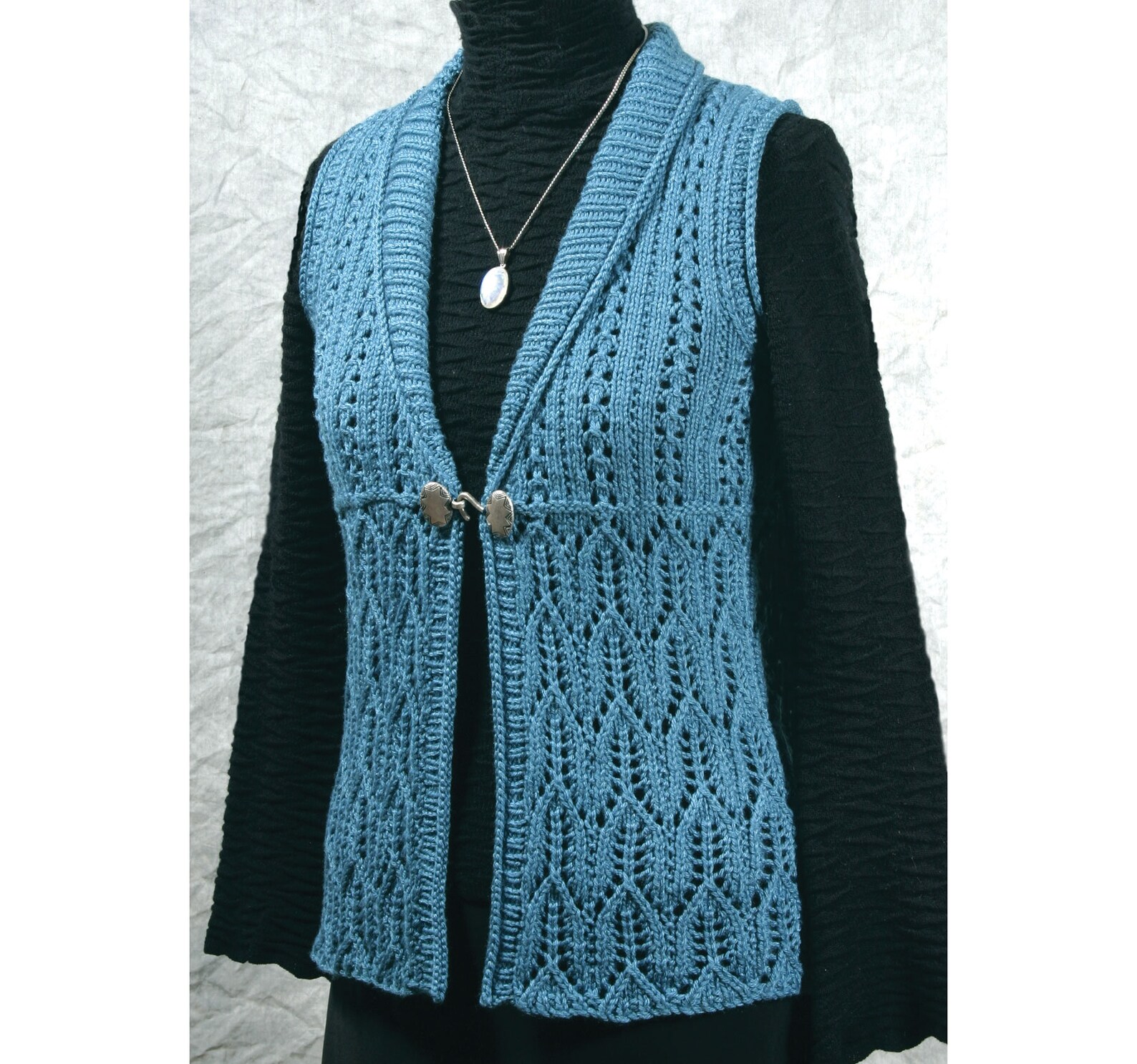 Knitting Pattern, Womens Vest, Knit Garment, Charted Lace, Pdf Pattern ...