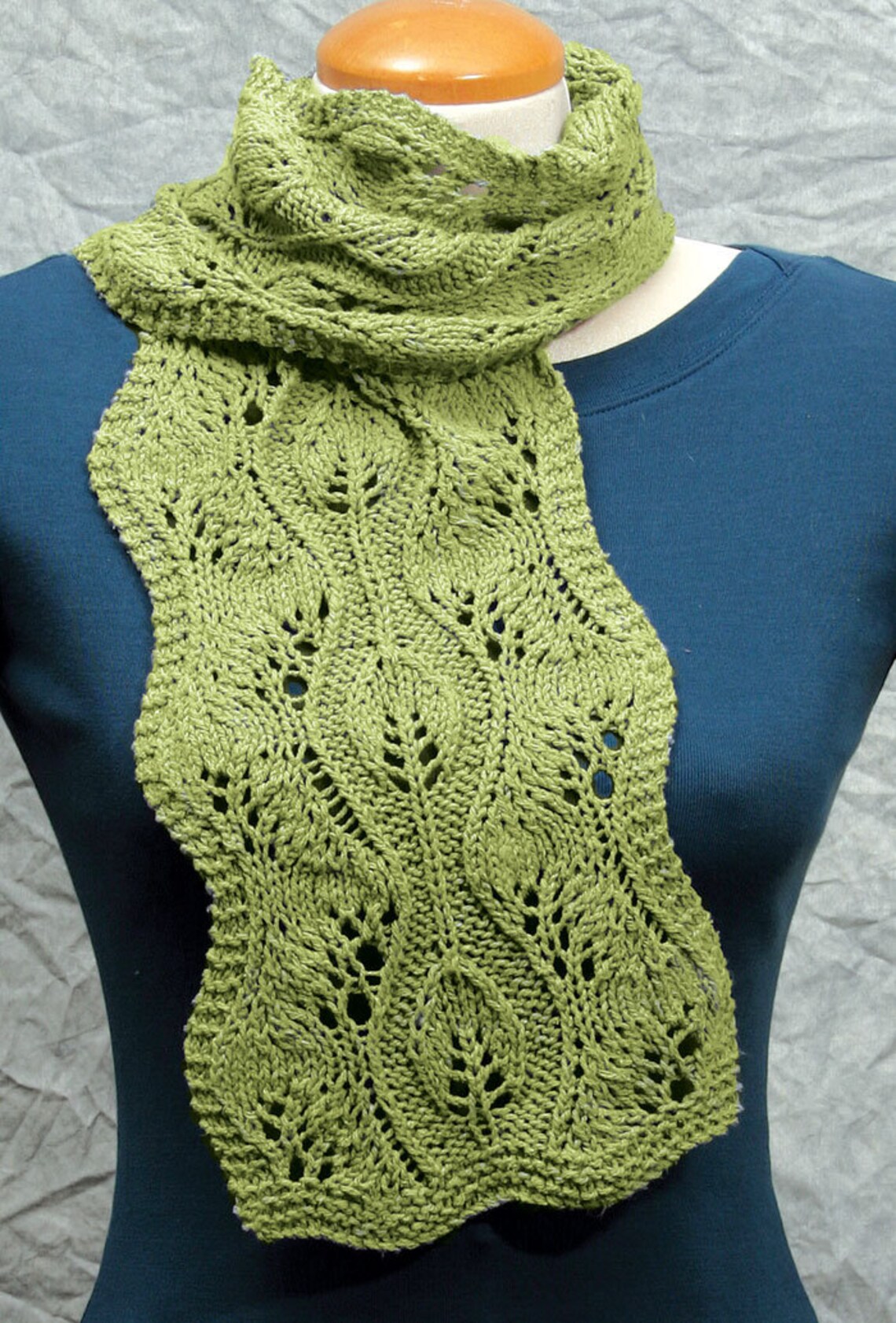 Knitted Scarf, Lace Scarf, Knitting Pattern, Charted Instructions ...